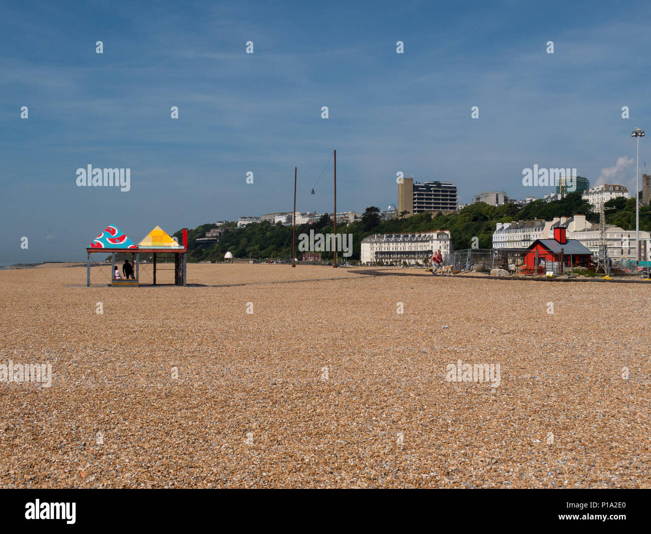 Shingle beach at Folkestone Stock Photo - Alamy