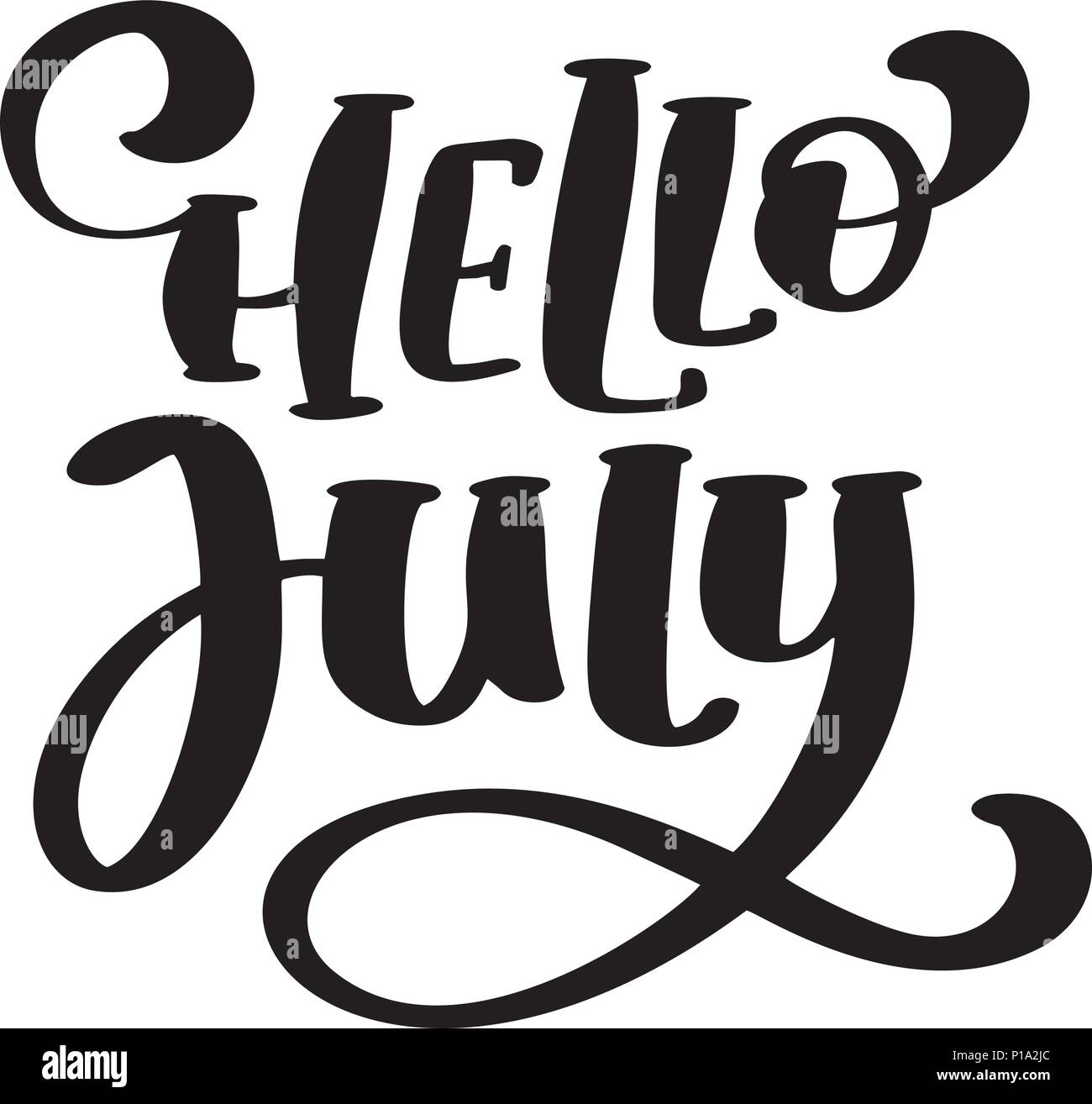 Hello july Stock Vector Images - Alamy