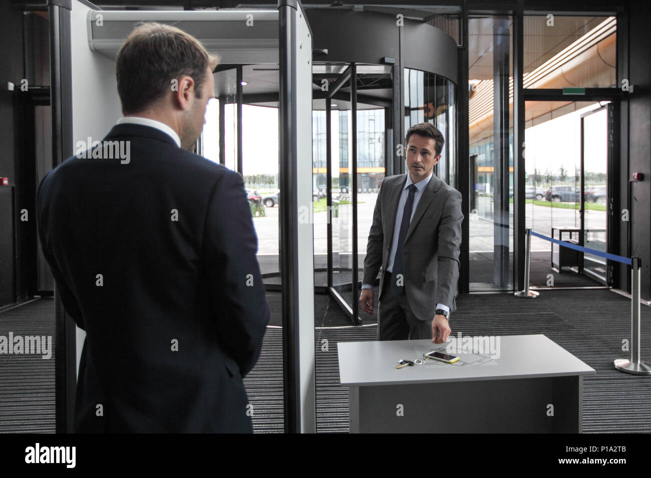 Airport security gates hi-res stock photography and images - Alamy