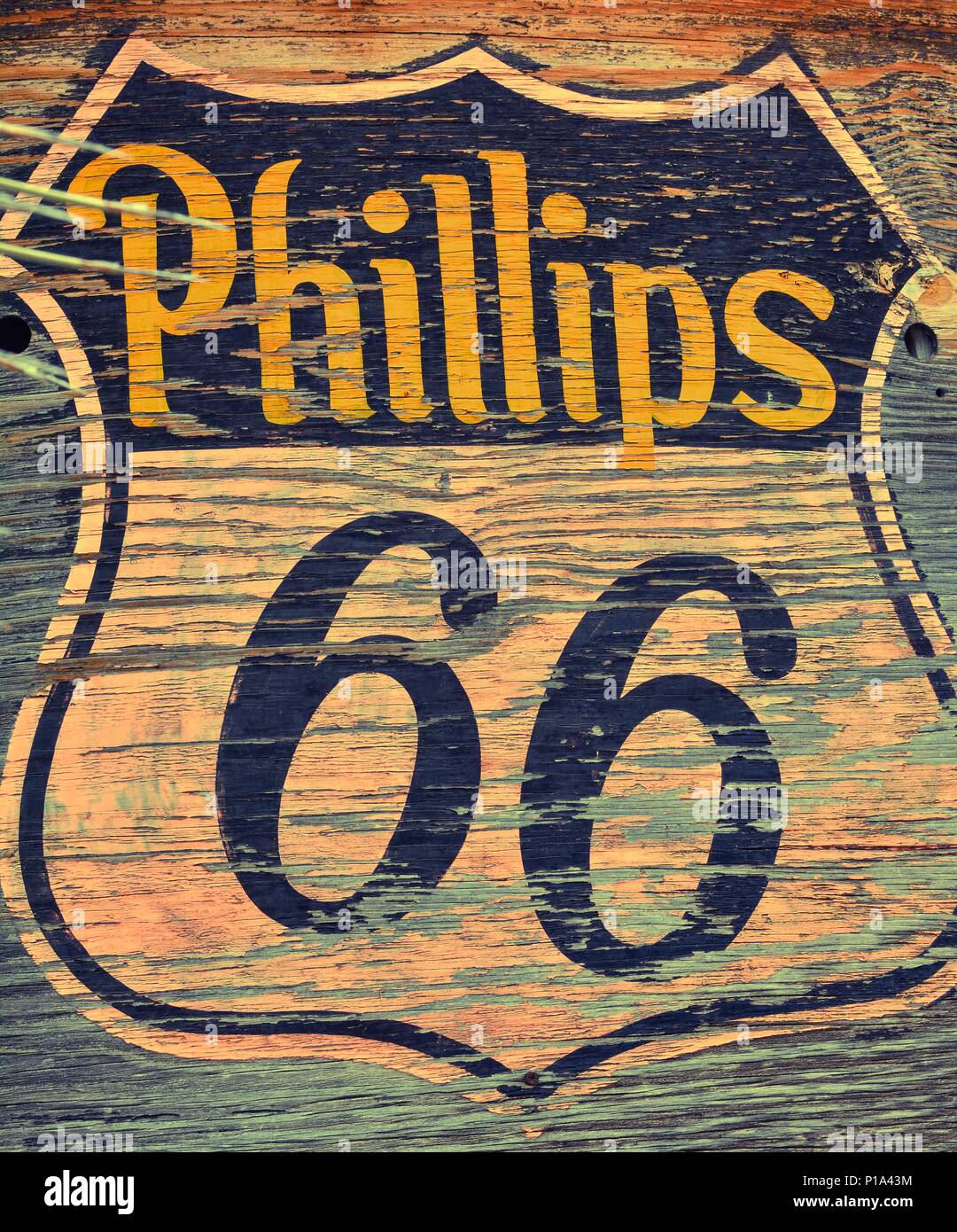 Hackberry, Arizona, Usa - July 24, 2017: Phillips 66 gas station sign ...