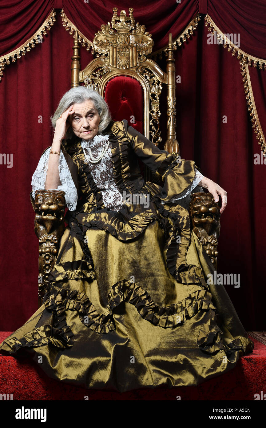 beautiful senior woman Queen Stock Photo - Alamy