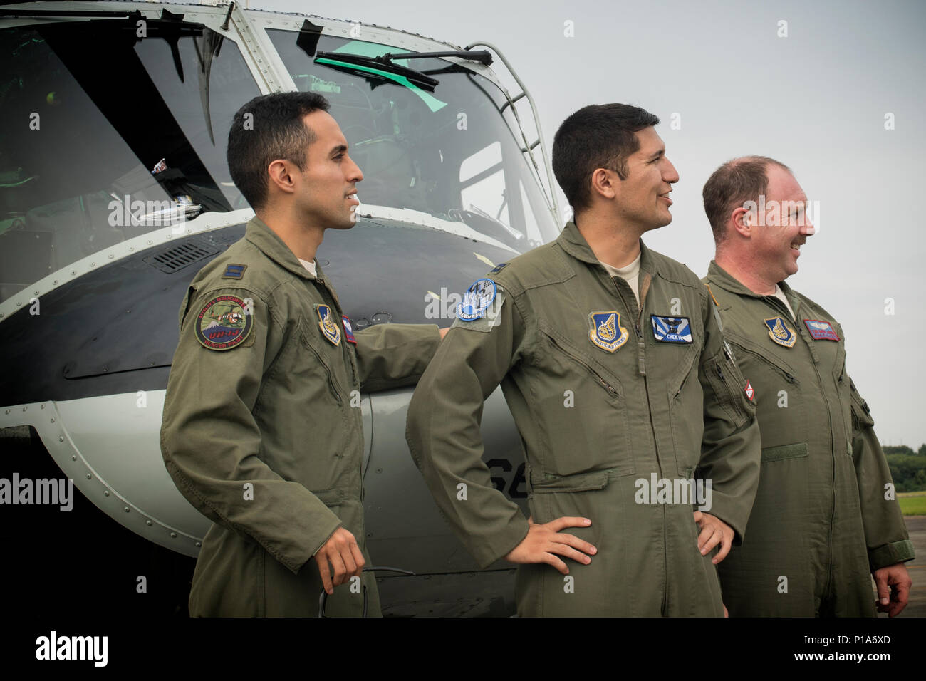 (Left to right) U.S. Air Force Capt. Jonathan Bonilla, Capt. Vicente ...