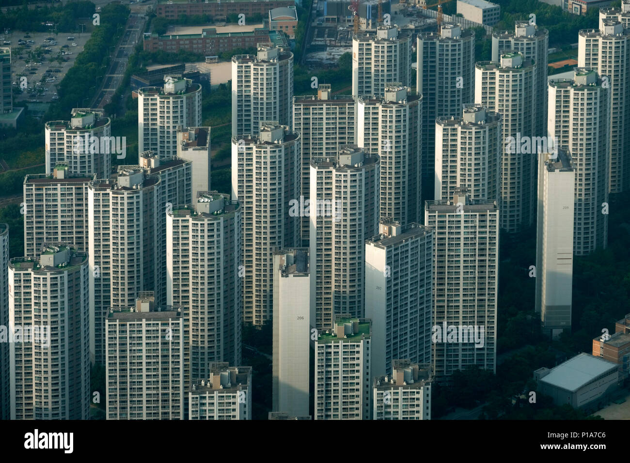 High rise residential buildings in the city of Seoul capital of South ...