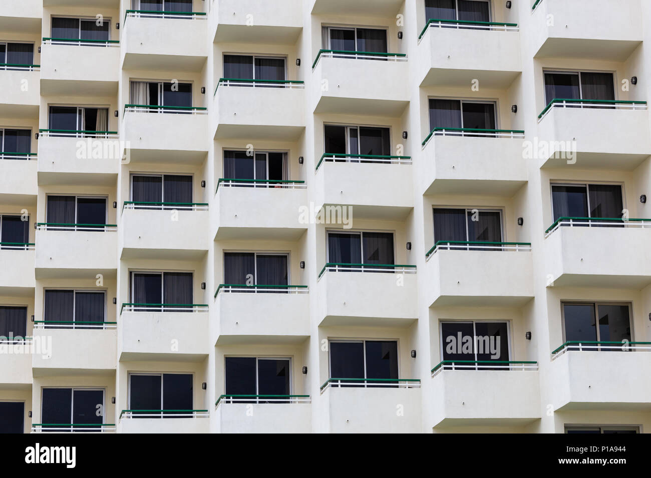 Architectural pattern of windows and balconies Stock Photo - Alamy