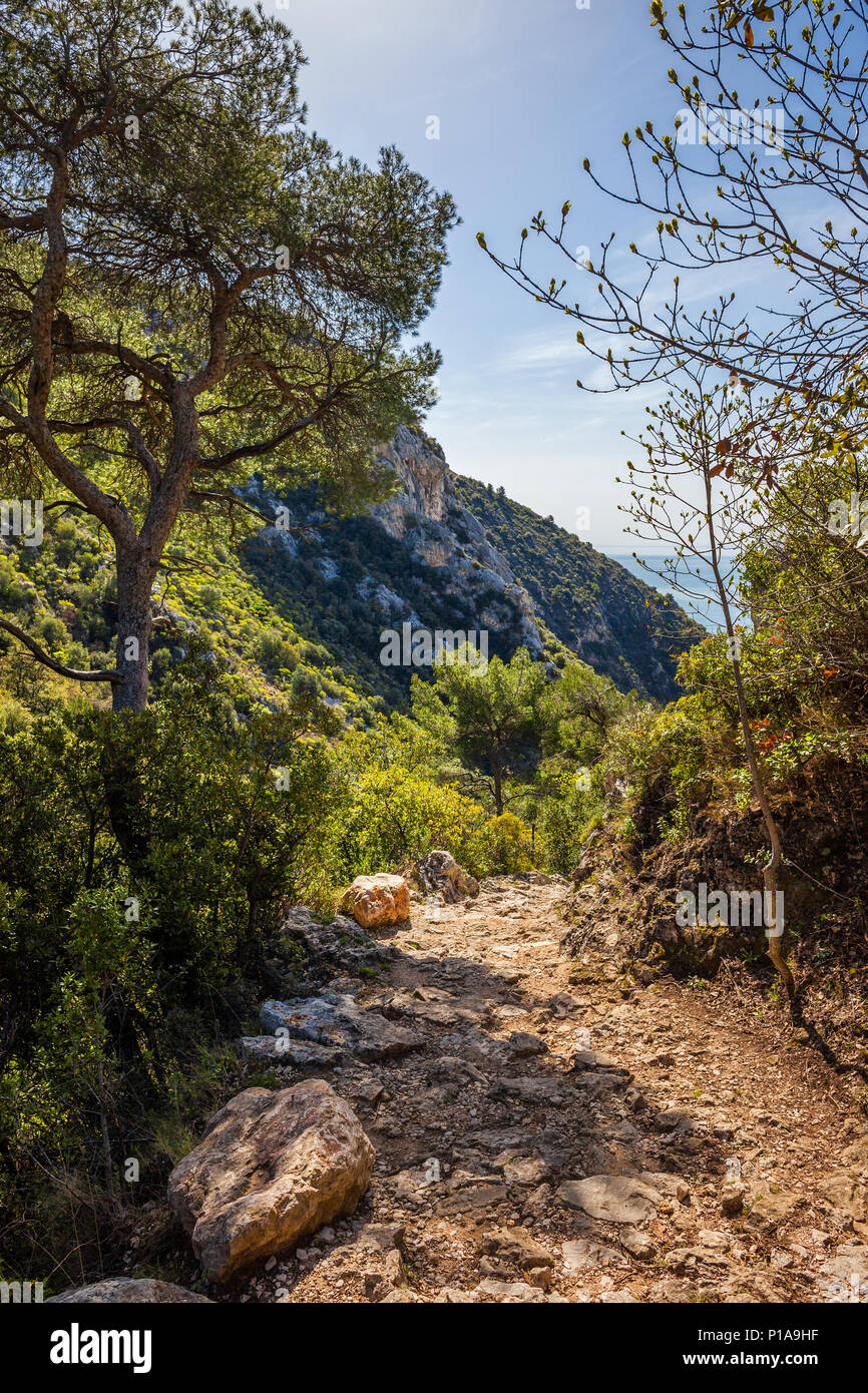 Nietzsche path to Eze village, coastal trail on French Riviera - Cote d ...