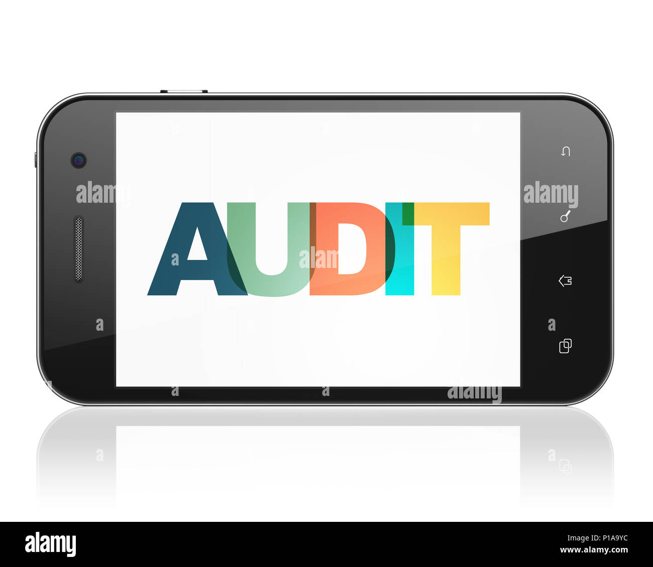 Business concept: Smartphone with Audit on display Stock Photo - Alamy