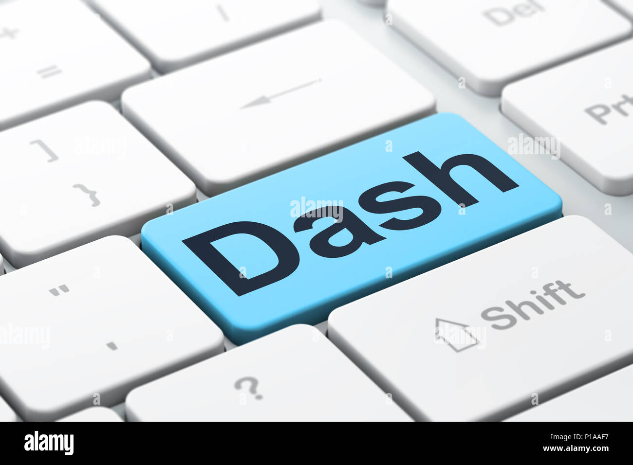 Blockchain concept: Dash on computer keyboard background Stock Photo ...