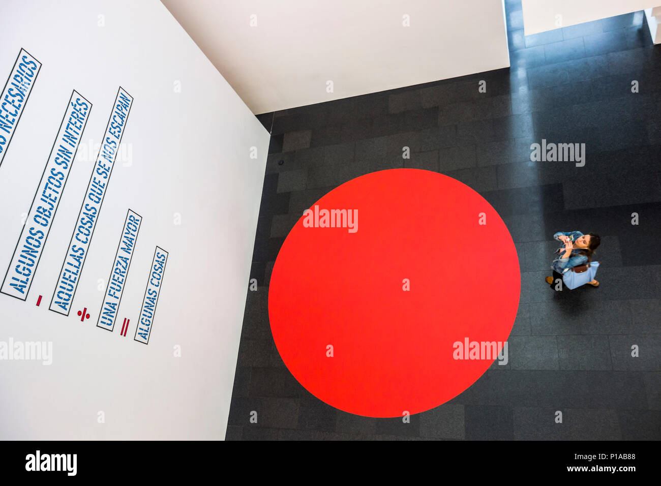 Interior view museum MACBA, Barcelona museum of contemporary art. El ...