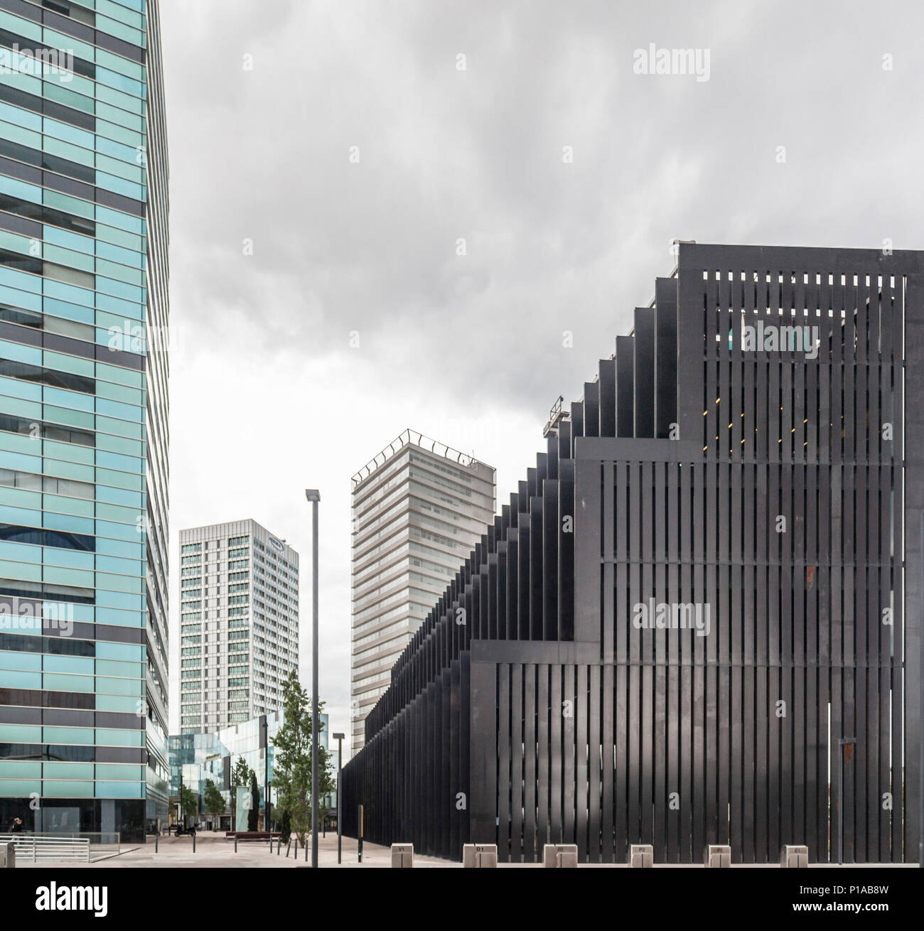 Modern buildings in business area of Europa square Stock Photo - Alamy