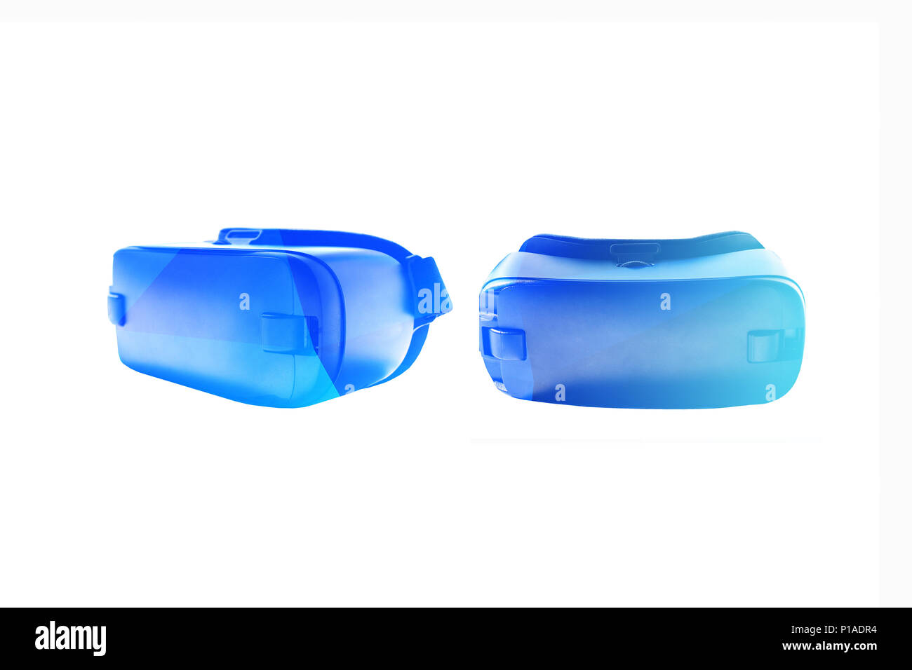 Set. Virtual reality glasses or VR glasses with visual effects. The ...