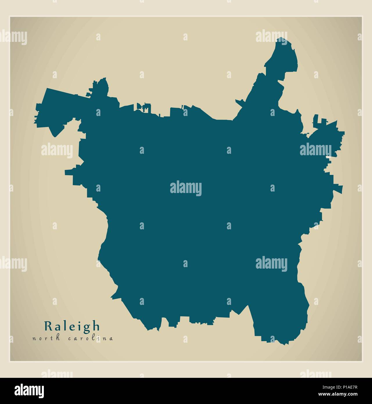 Raleigh map hi-res stock photography and images - Alamy