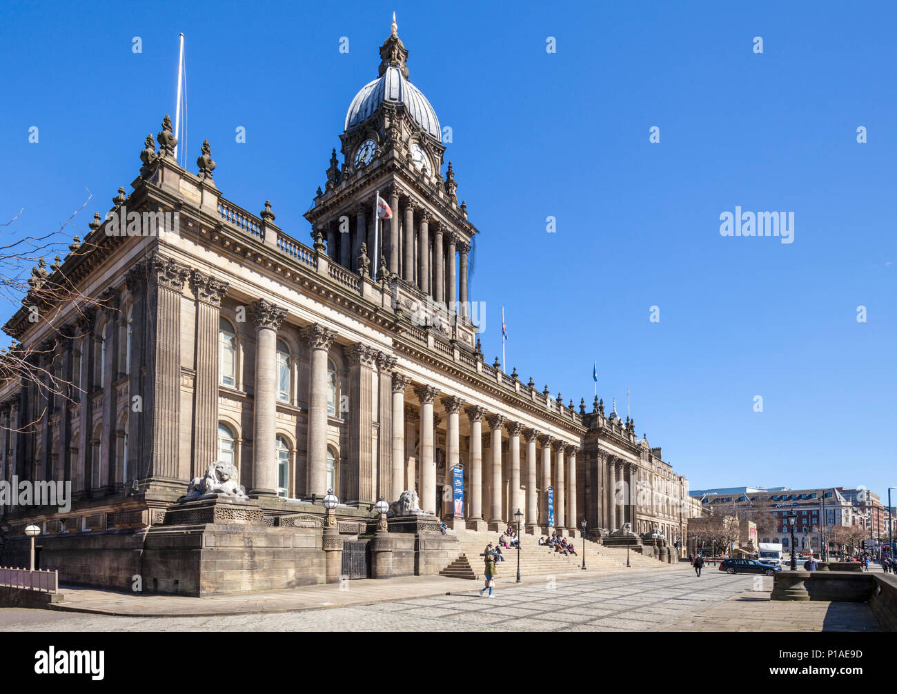 leeds town hall the headrow leeds city centre yorkshire england town ...