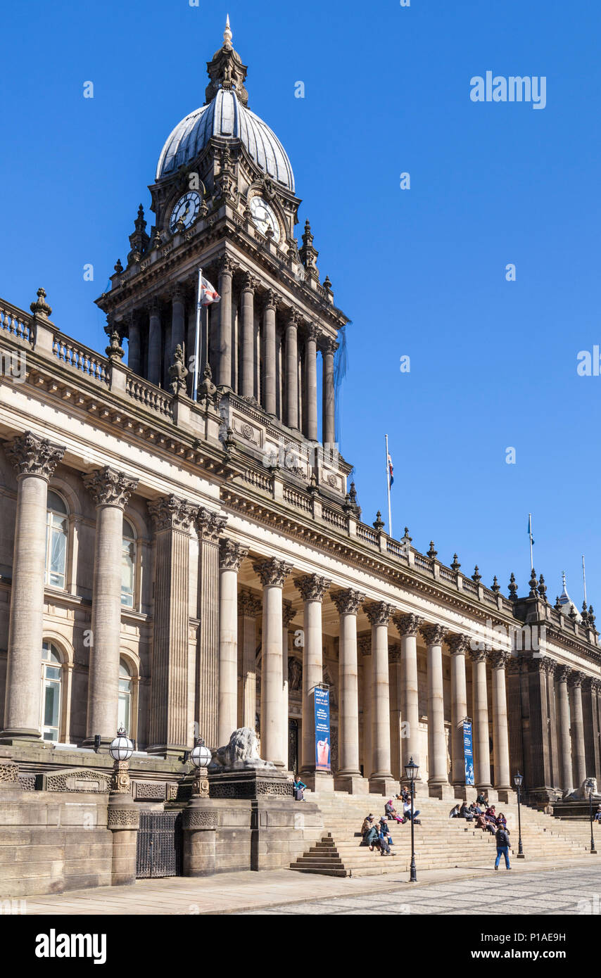 leeds town hall the headrow leeds city centre yorkshire england town ...