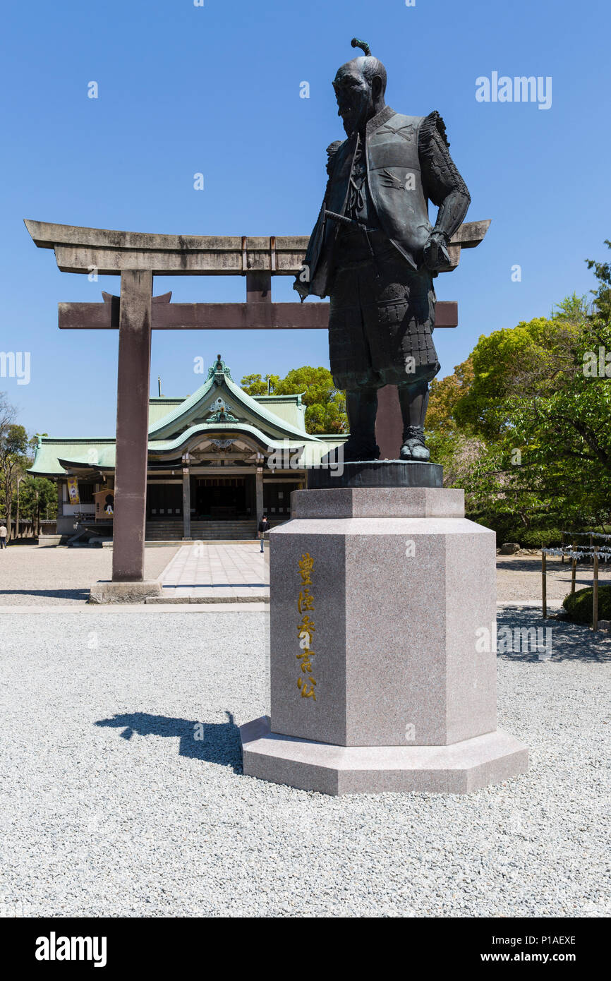 Bronze Statue of Toyotomi Hideyoshi outside the Torii Gate and the ...