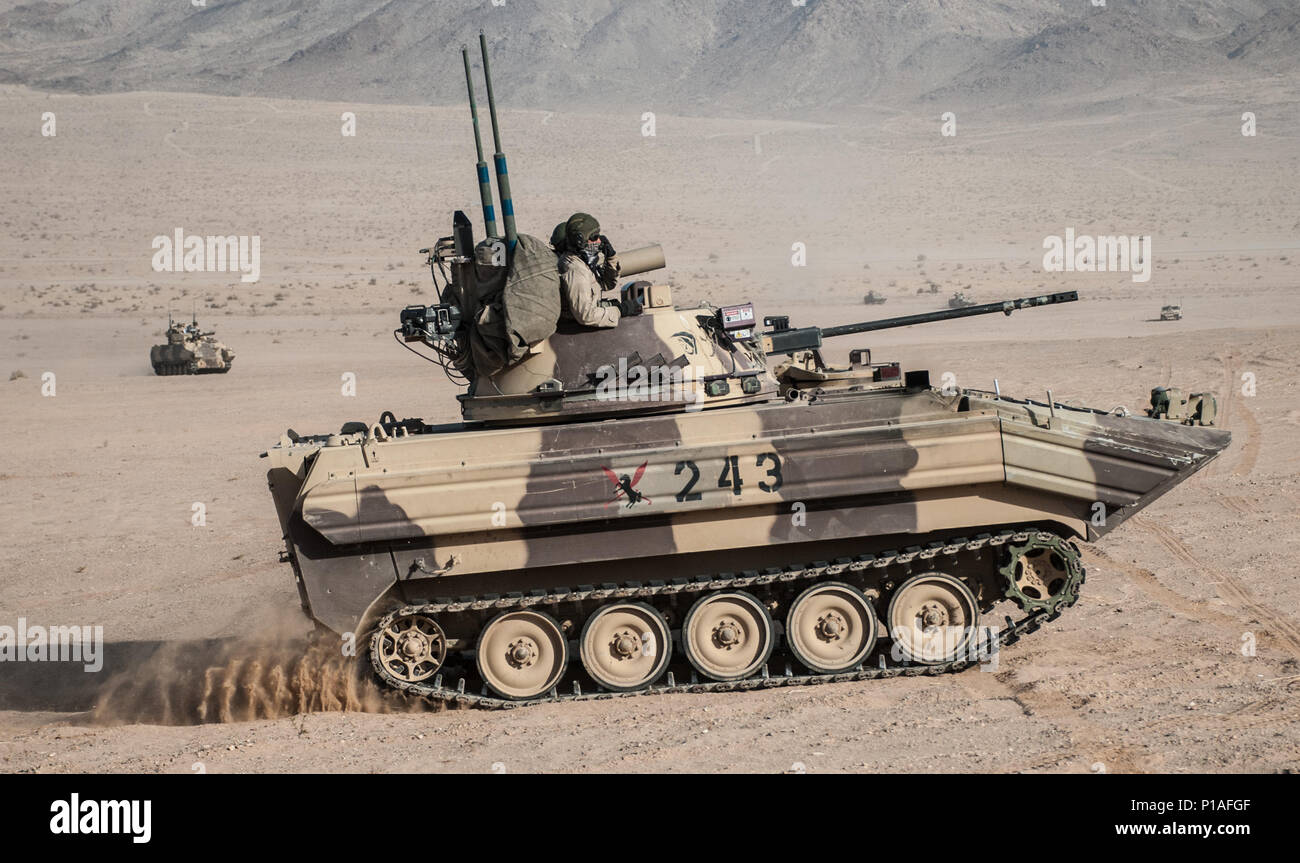 FORT IRWIN, Calif. — An OPFOR Surrogate Vehicle from Hawg Troop, 2nd ...