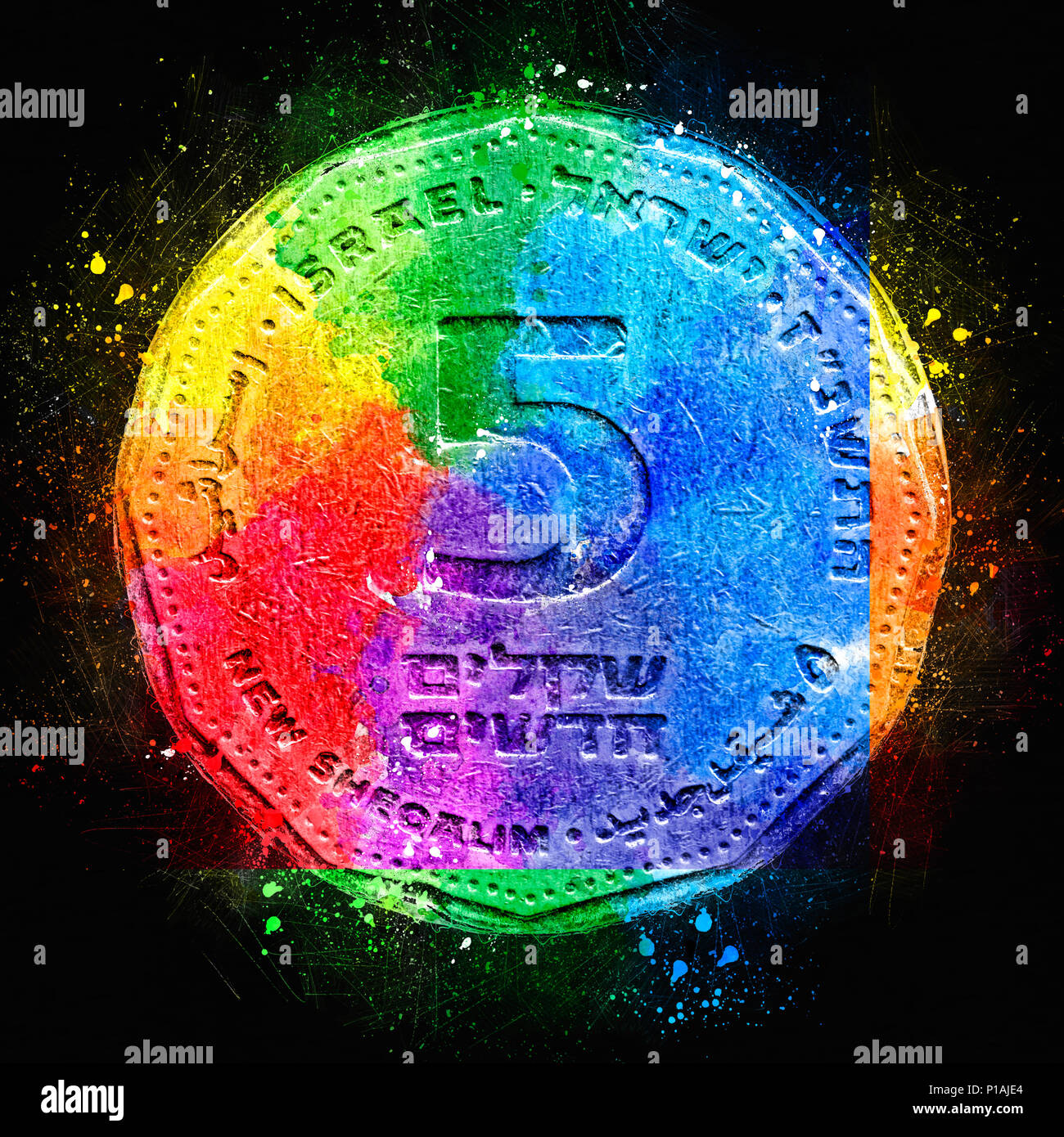 Shekel coins hi-res stock photography and images - Alamy