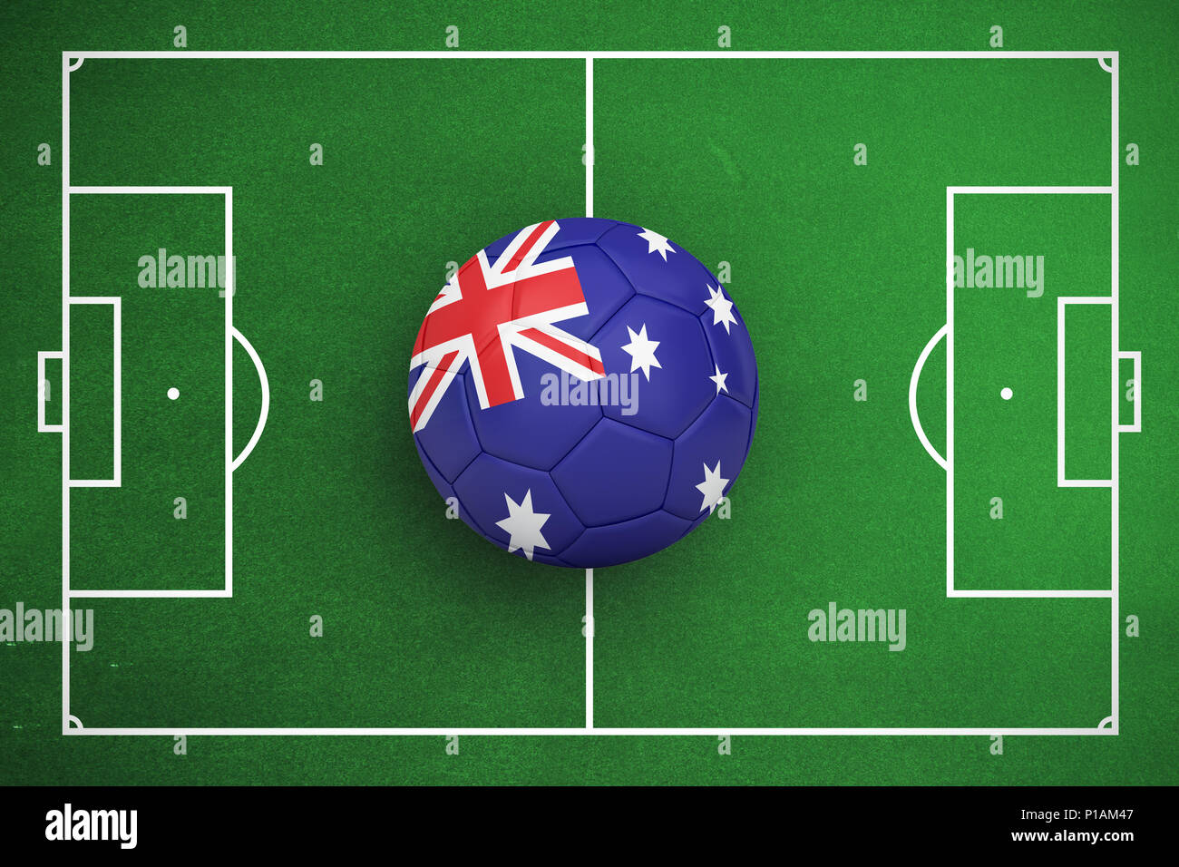 Composite image of football in australia colours Stock Photo - Alamy