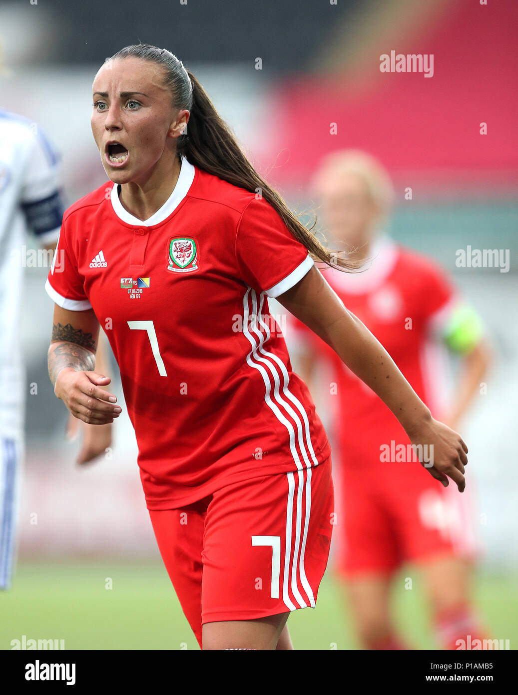 Wales Natasha Harding during the 2019 FIFA Women's World Cup qualifying ...