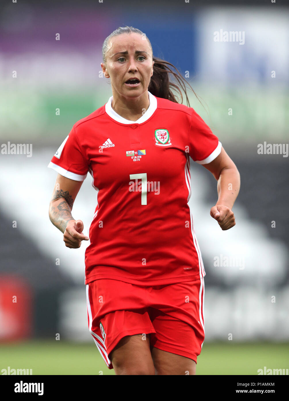 Wales Natasha Harding during the 2019 FIFA Women's World Cup qualifying ...