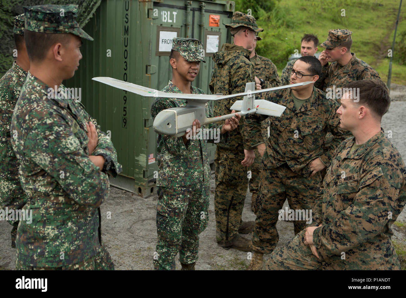Philippine Marines ask questions about the RQ-11 Raven during ...