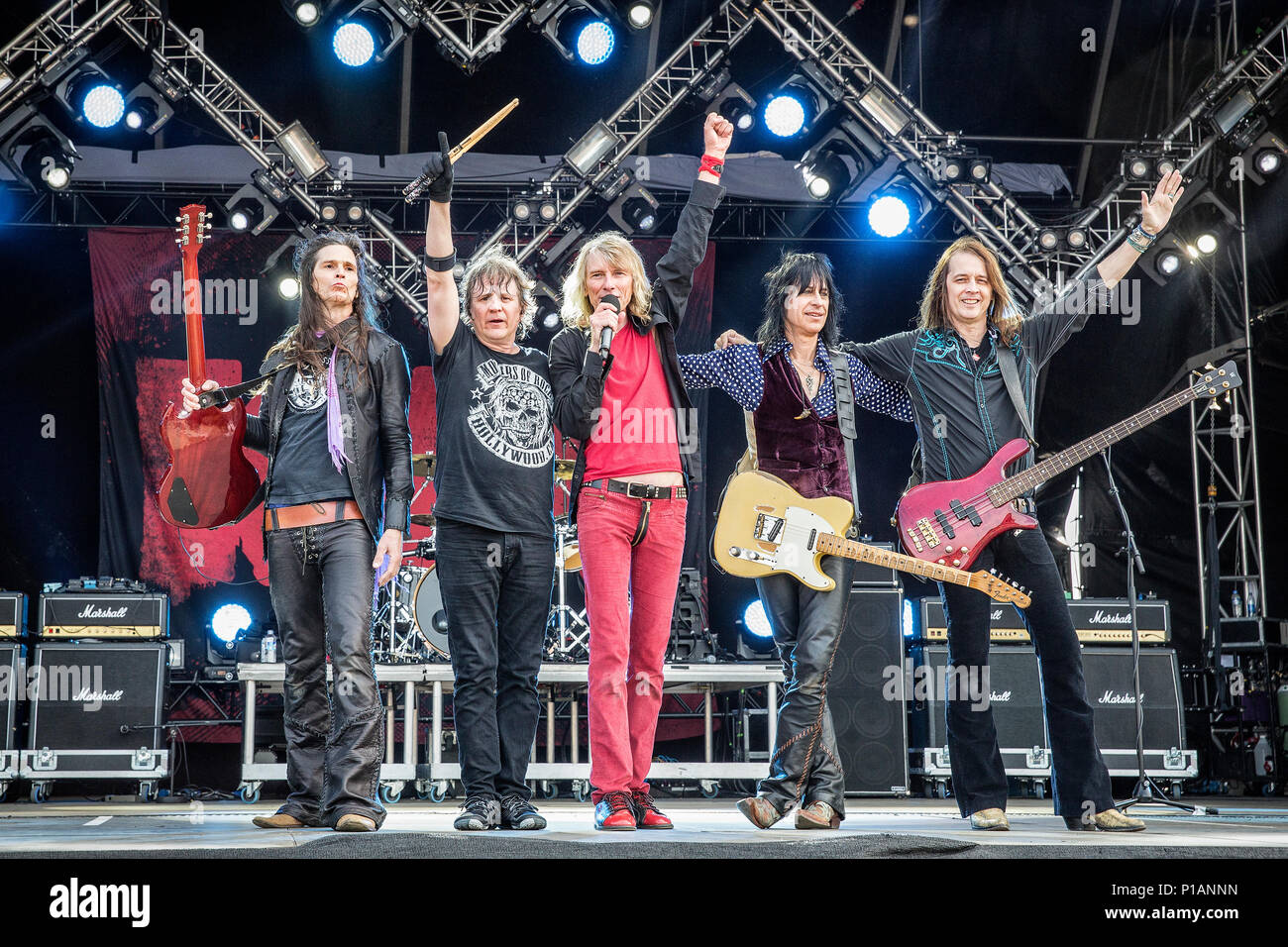 Sweden, Solvesborg - June 09, 2017. The American hard rock band Kix ...
