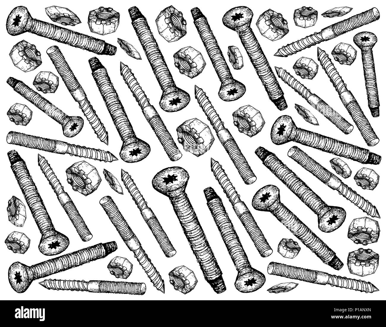 Manufacturing and Industry, Illustration Hand Drawn Sketch Wallpaper ...