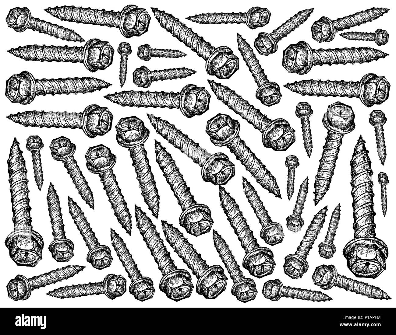 Manufacturing and Industry, Illustration Hand Drawn Sketch Wallpaper ...