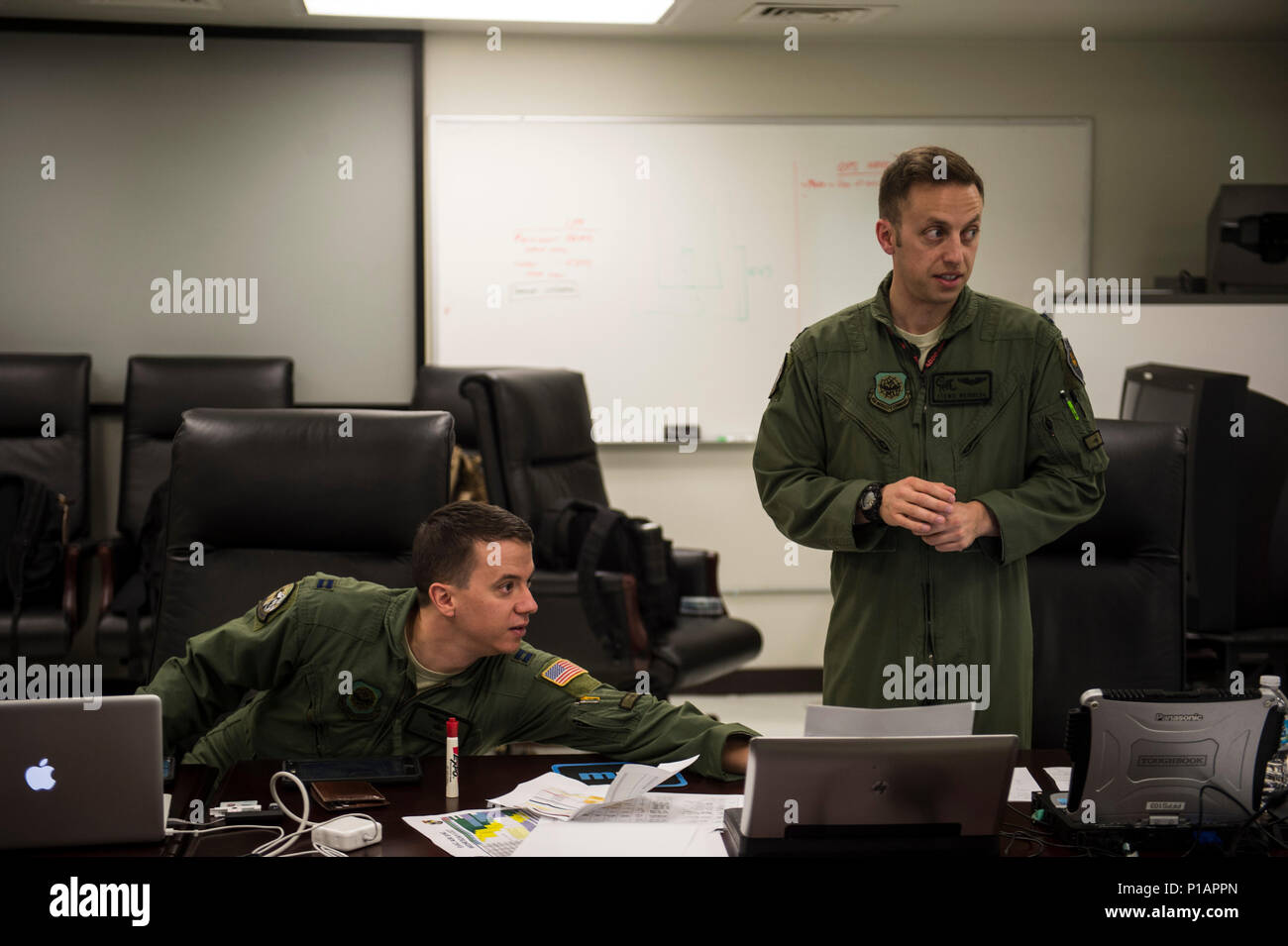 (Left) U.S. Air Force Capts. Justin Borgerding and Matthew Weinberg ...