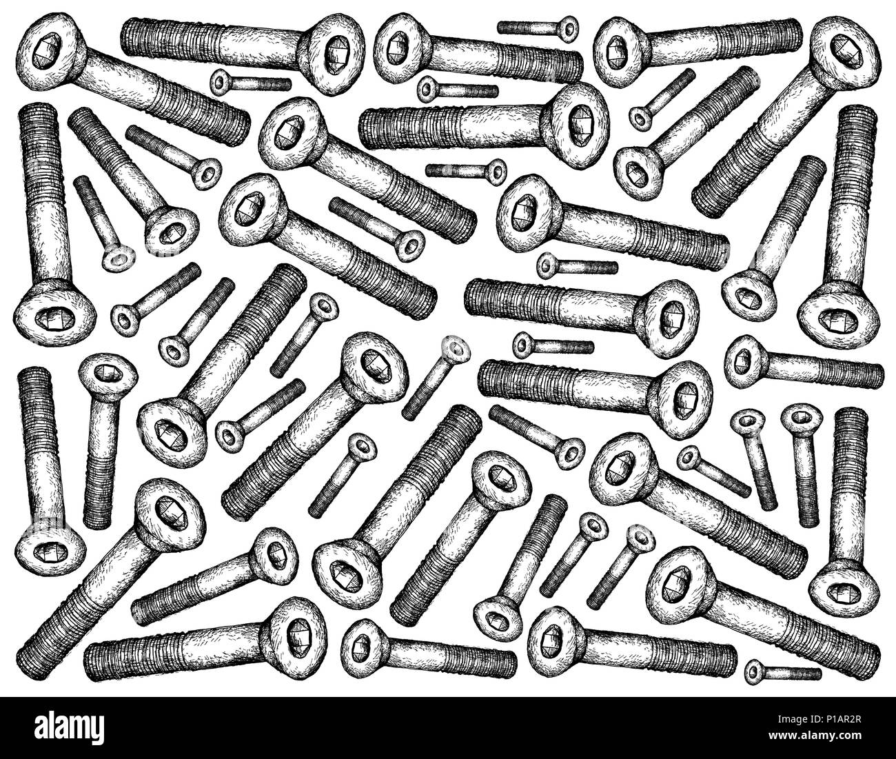 Manufacturing and Industry, Illustration Hand Drawn Sketch Wallpaper ...