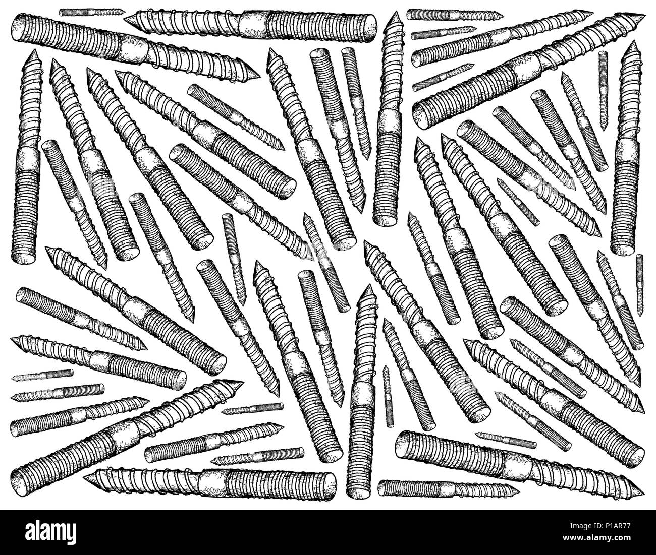 Manufacturing and Industry, Illustration Hand Drawn Sketch Wallpaper ...