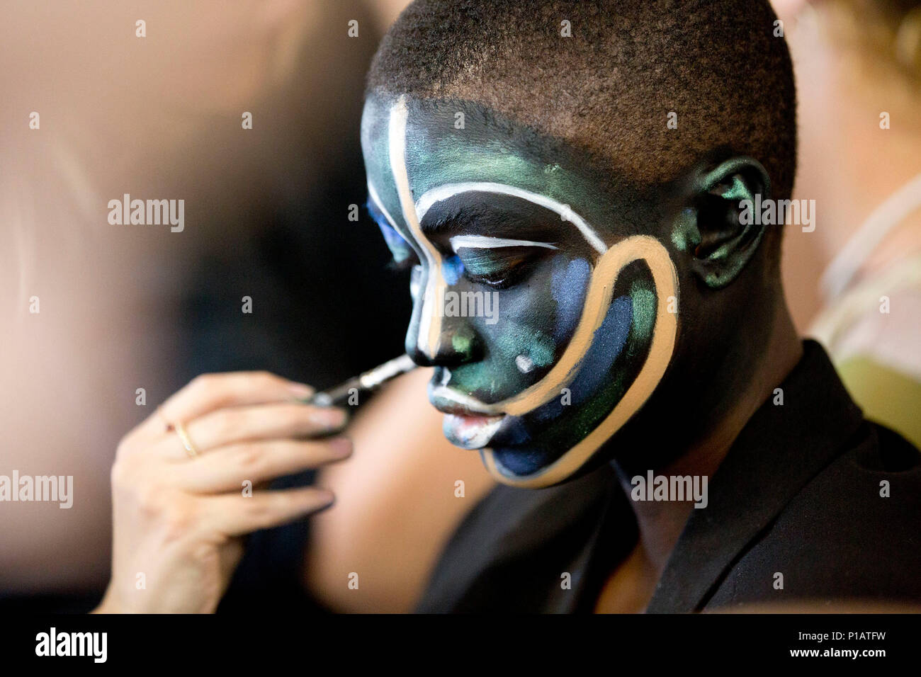 Models backstage at the Charles Jeffrey LOVERBOY London Fashion Week ...