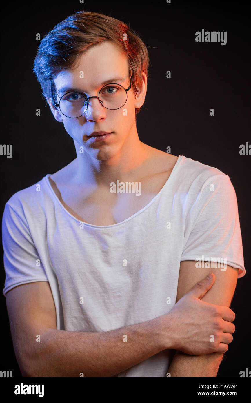 Strong guy student standing in hi-res stock photography and images - Alamy