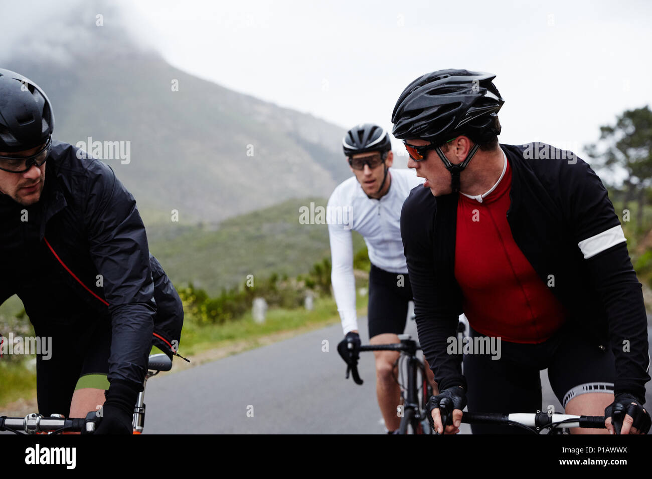 Three friends cycling hi-res stock photography and images - Alamy