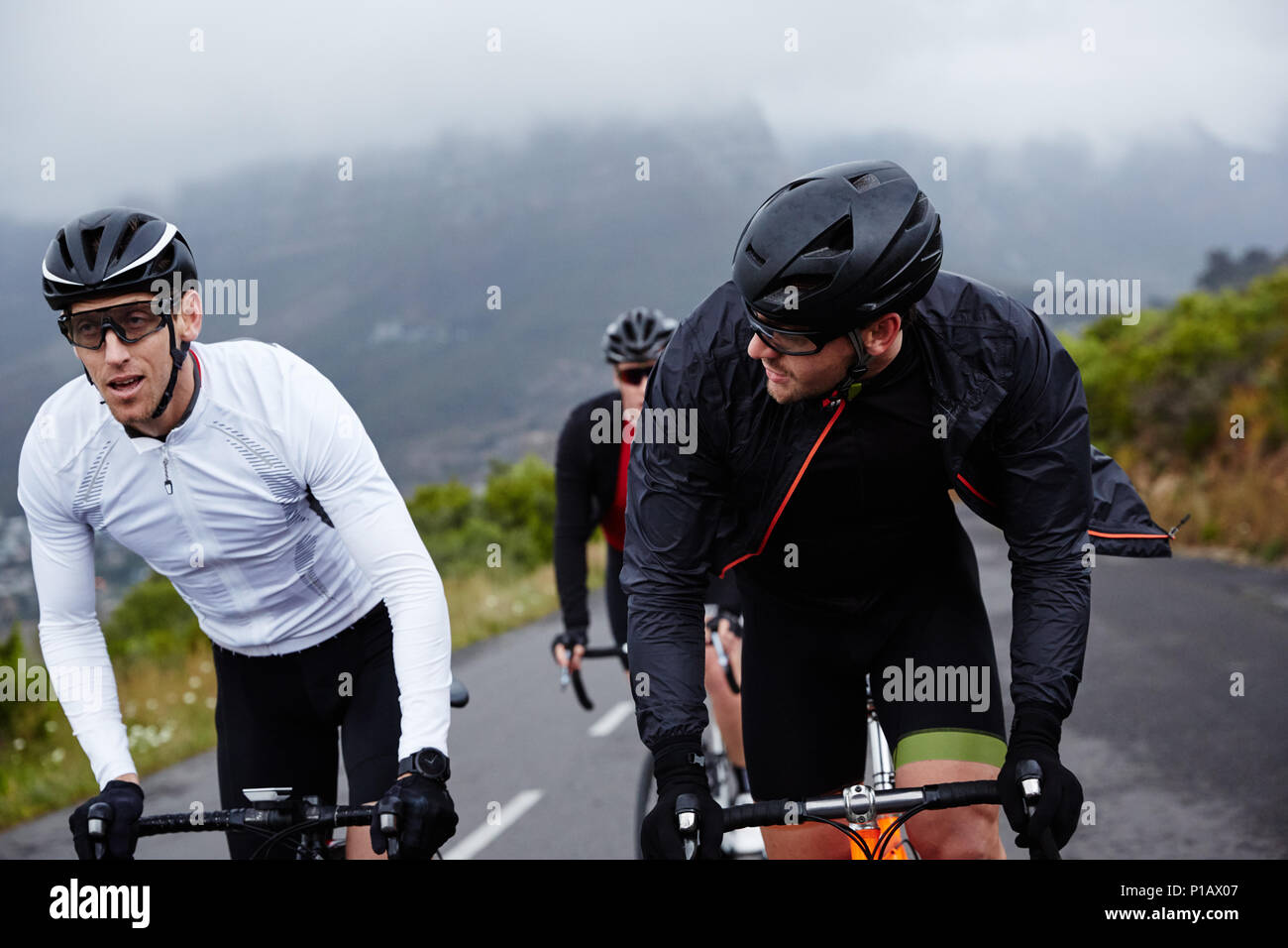 Cyclist front view on road hi-res stock photography and images - Alamy