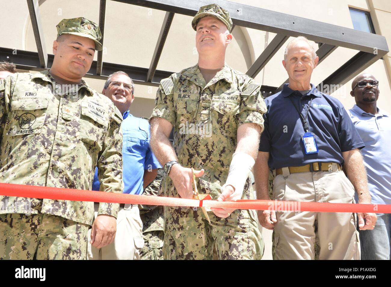 CAMP LEMONNIER, Djibouti-- Capt. James H. Black, Commanding Officer of ...