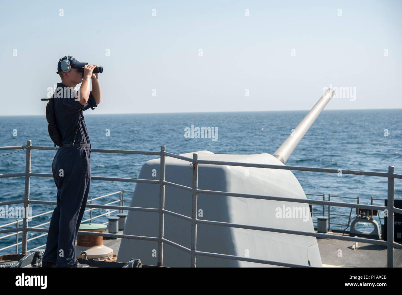 161005-N-TV337-003 ARABIAN GULF (Oct. 5, 2016) Seaman Jarrett Jewart ...
