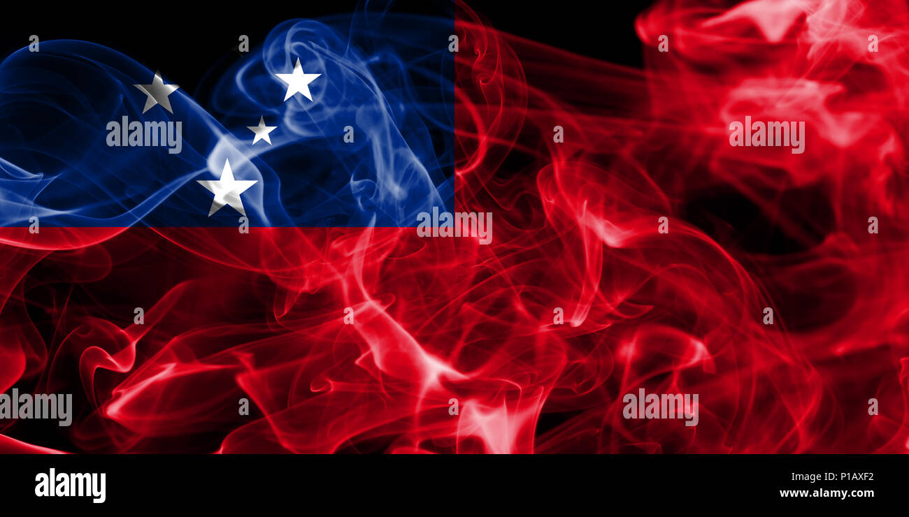 Samoa smoke flag Stock Photo - Alamy
