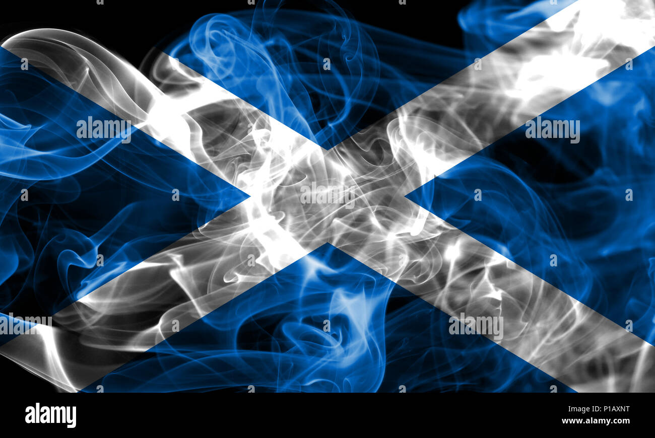 Scotland smoke flag Stock Photo - Alamy