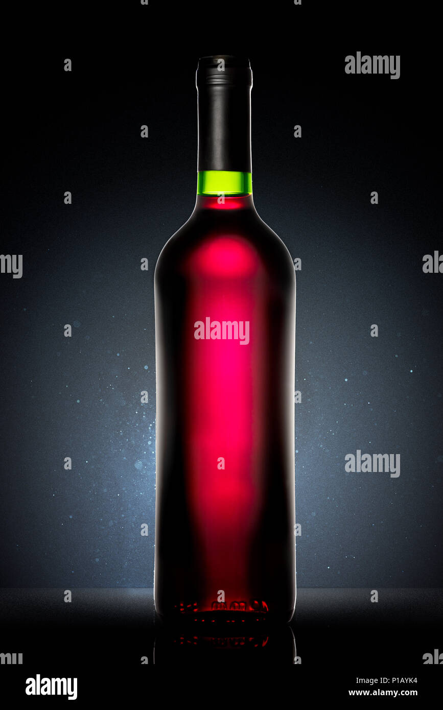 Red wine bottle Stock Photo - Alamy