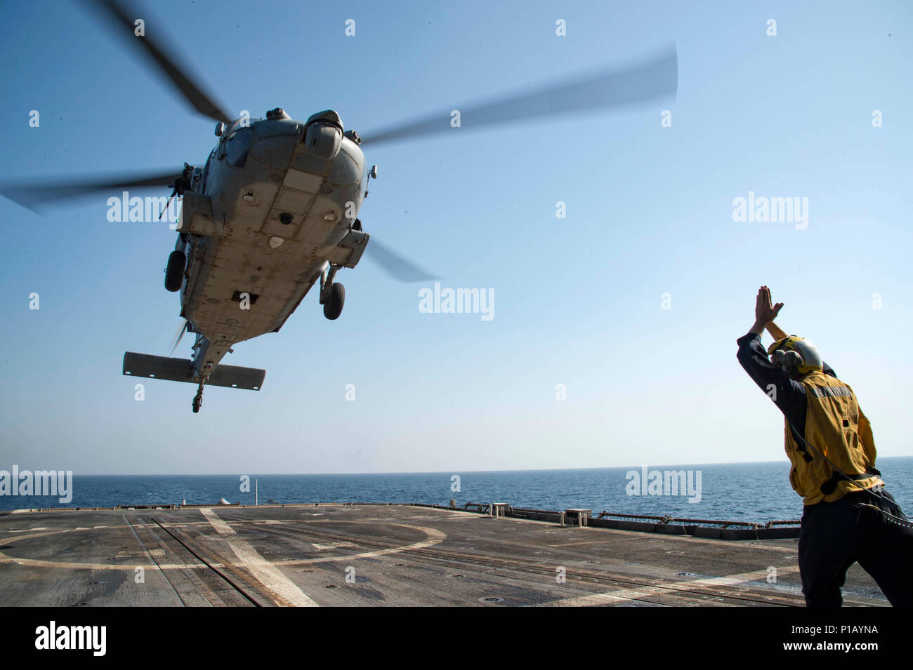 161005-N-TV337-087 ARABIAN GULF (Oct. 5, 2016) Petty Officer 3rd Class ...