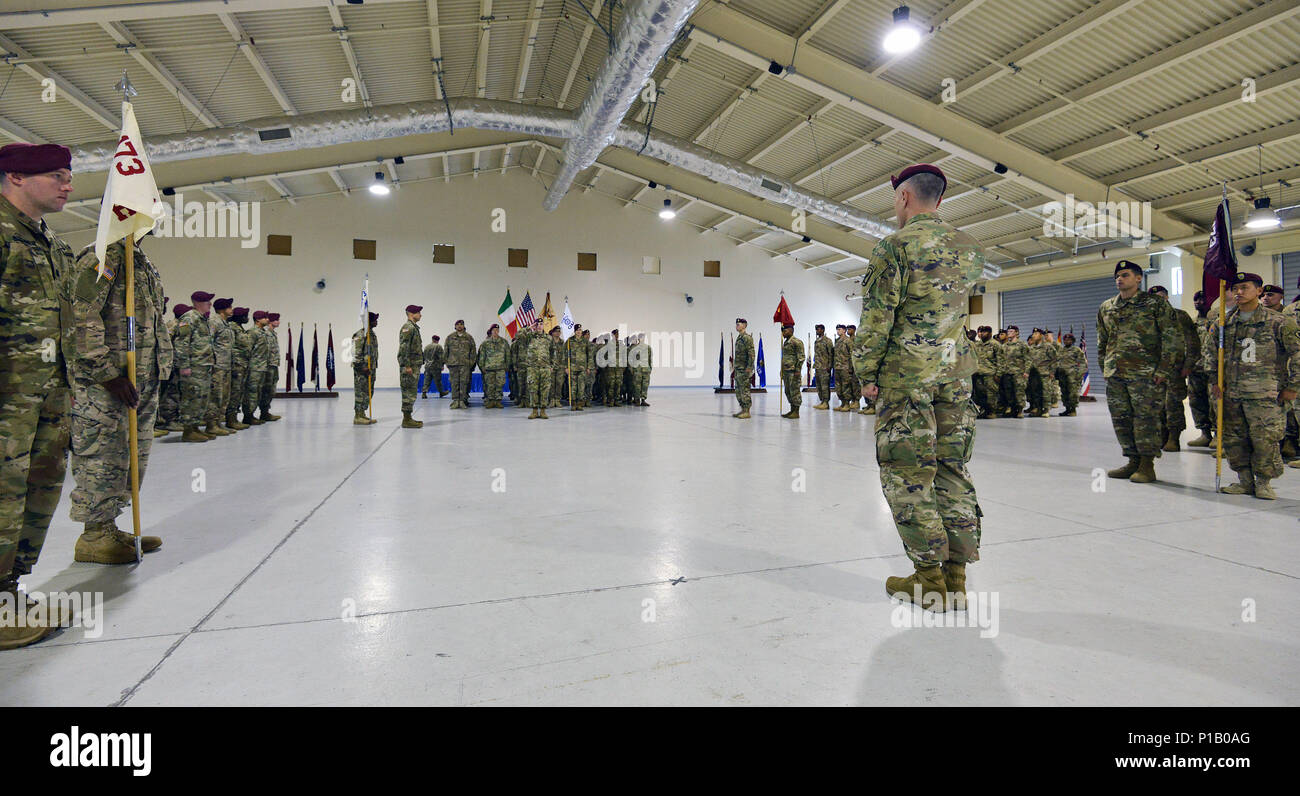 173rd Airborne Brigade Support Battalion commander Lt. Col. Jeffrey ...
