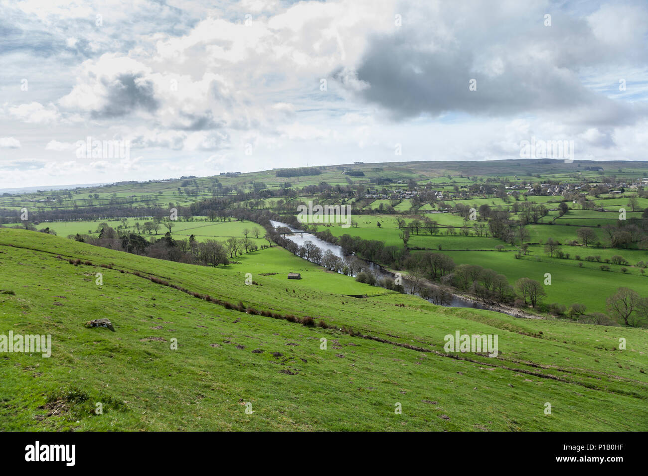 The scenic landscape of Middleton in Teesdale,England,UK Stock Photo ...