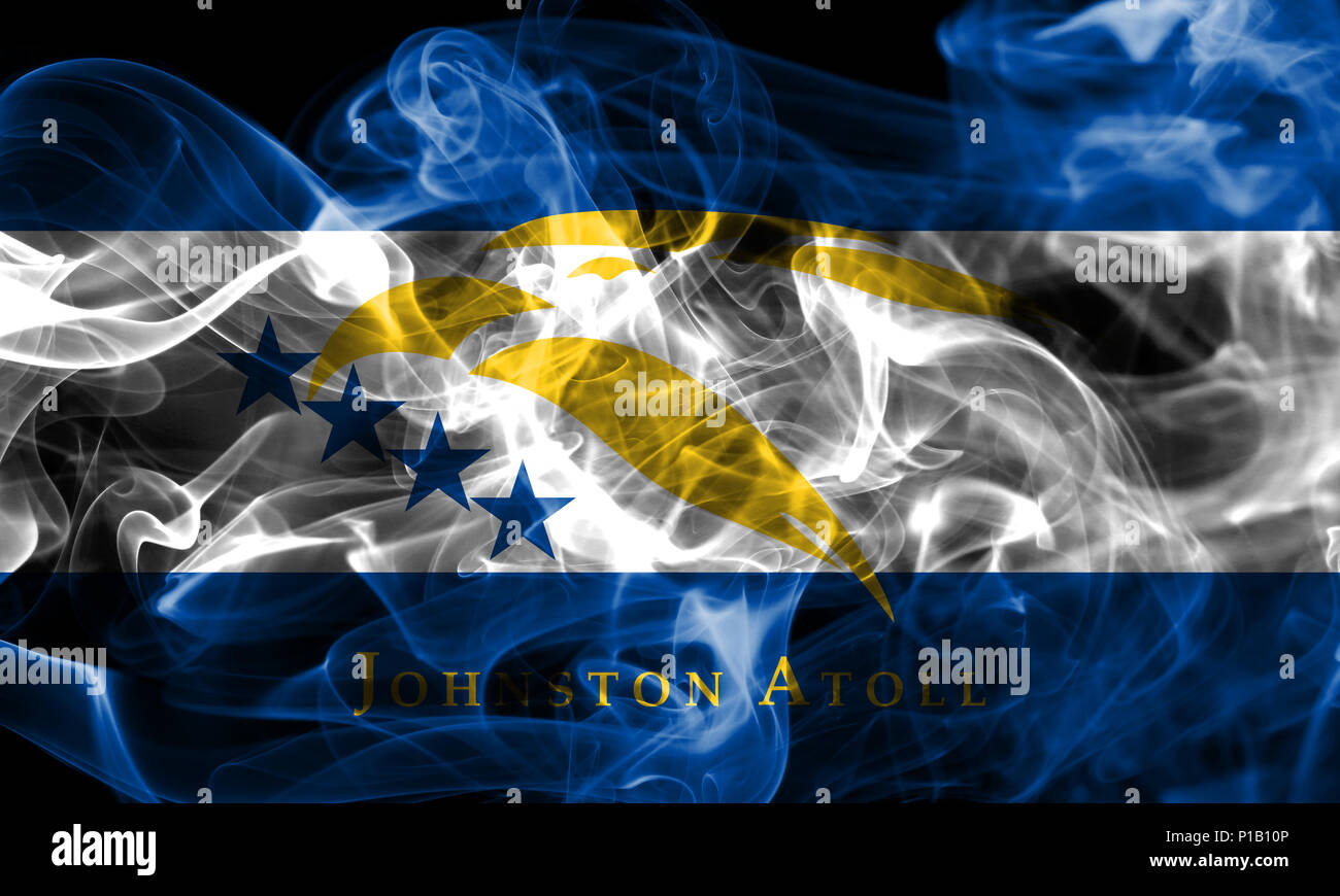 Johnston Atoll smoke flag, United States dependent territory flag Stock ...