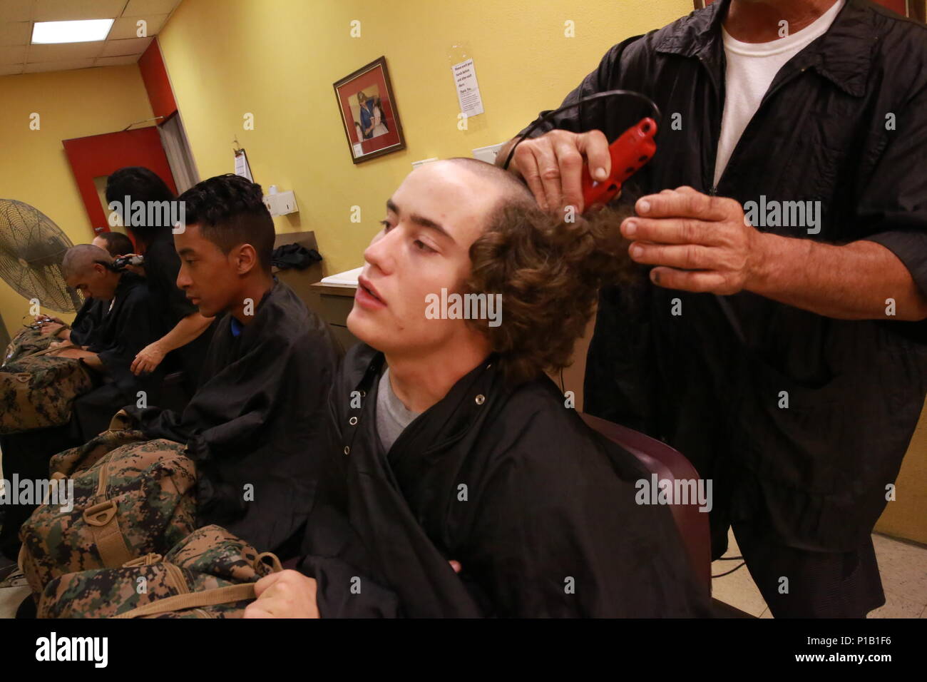 Recruits from Charlie Company, 1st Recruit Training Battalion, receive ...