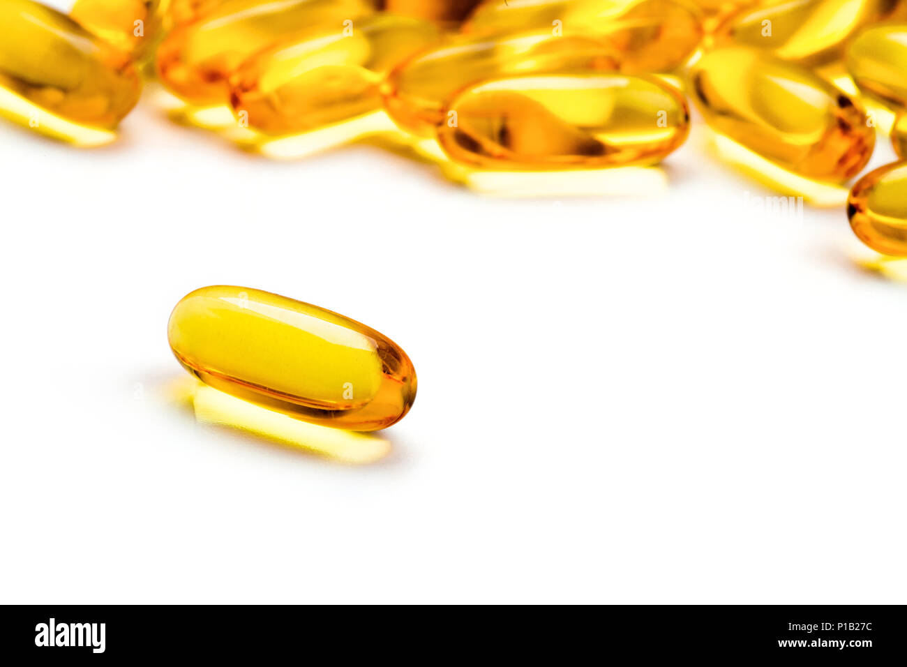 Omega 3 gel capsules Stock Photo - Alamy