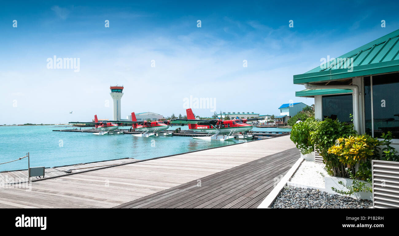 Maldives transport system. Flying taxi Stock Photo - Alamy