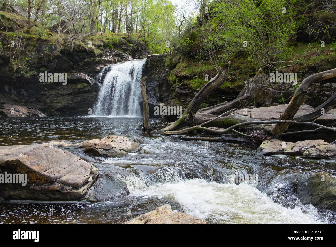 Falls of falloch highland way trossachs hi-res stock photography and ...