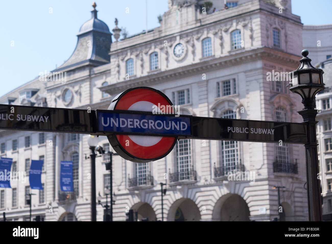 Piccadilly circus underground station hi-res stock photography and images - Alamy