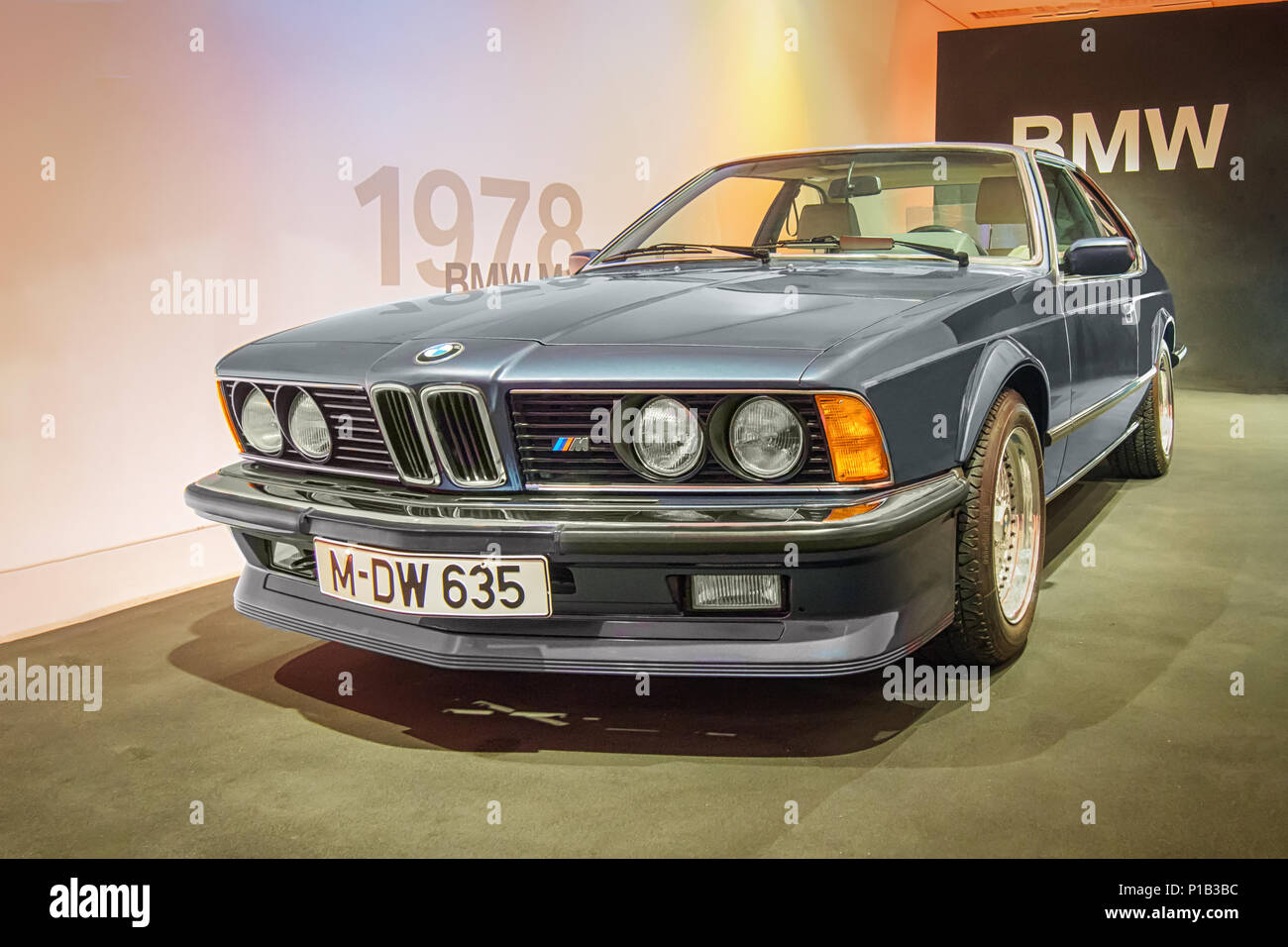 MUNICH, GERMANY-APRIL 8, 2017: 1983 BMW M635 CSi in the BMW Museum ...