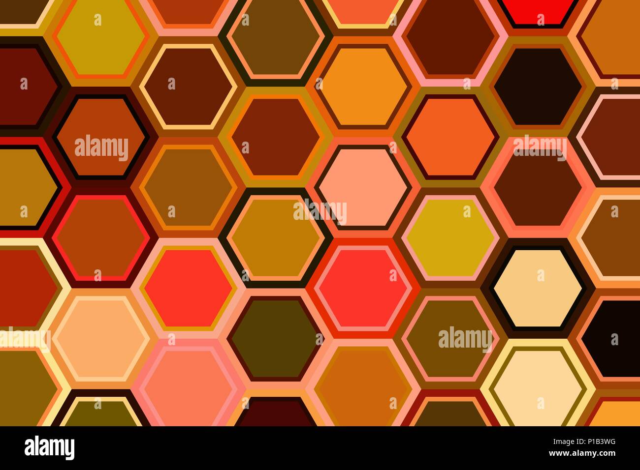 Background with colorful hexagonal geometric elements. Vector ...